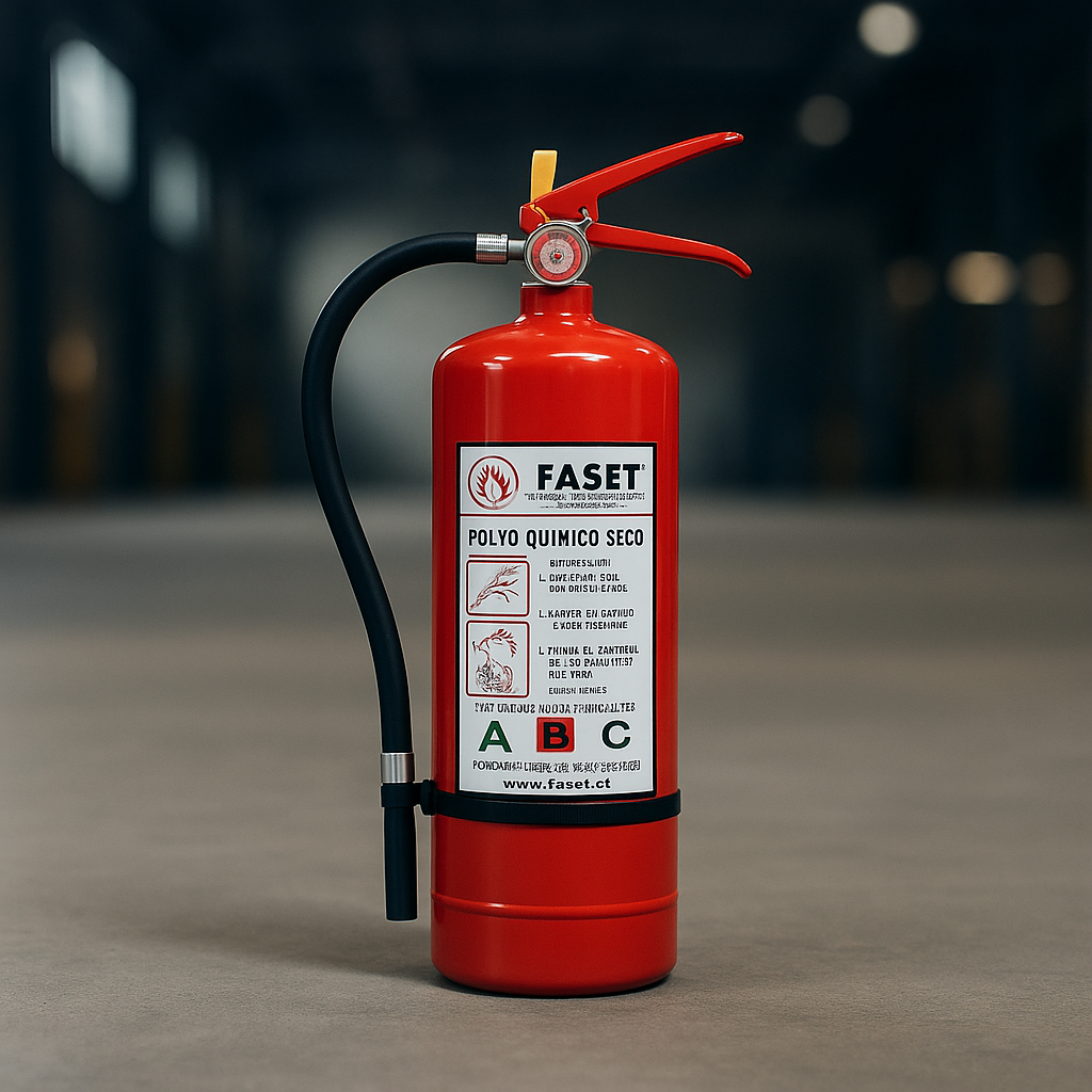 Gabinete Metálico para extintor PQS de 4 o 6 kg con llave de seguridad